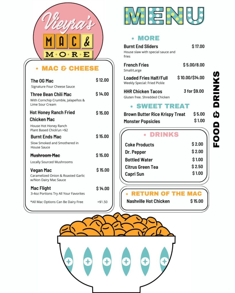 Menu - Vieyra's Mac and More